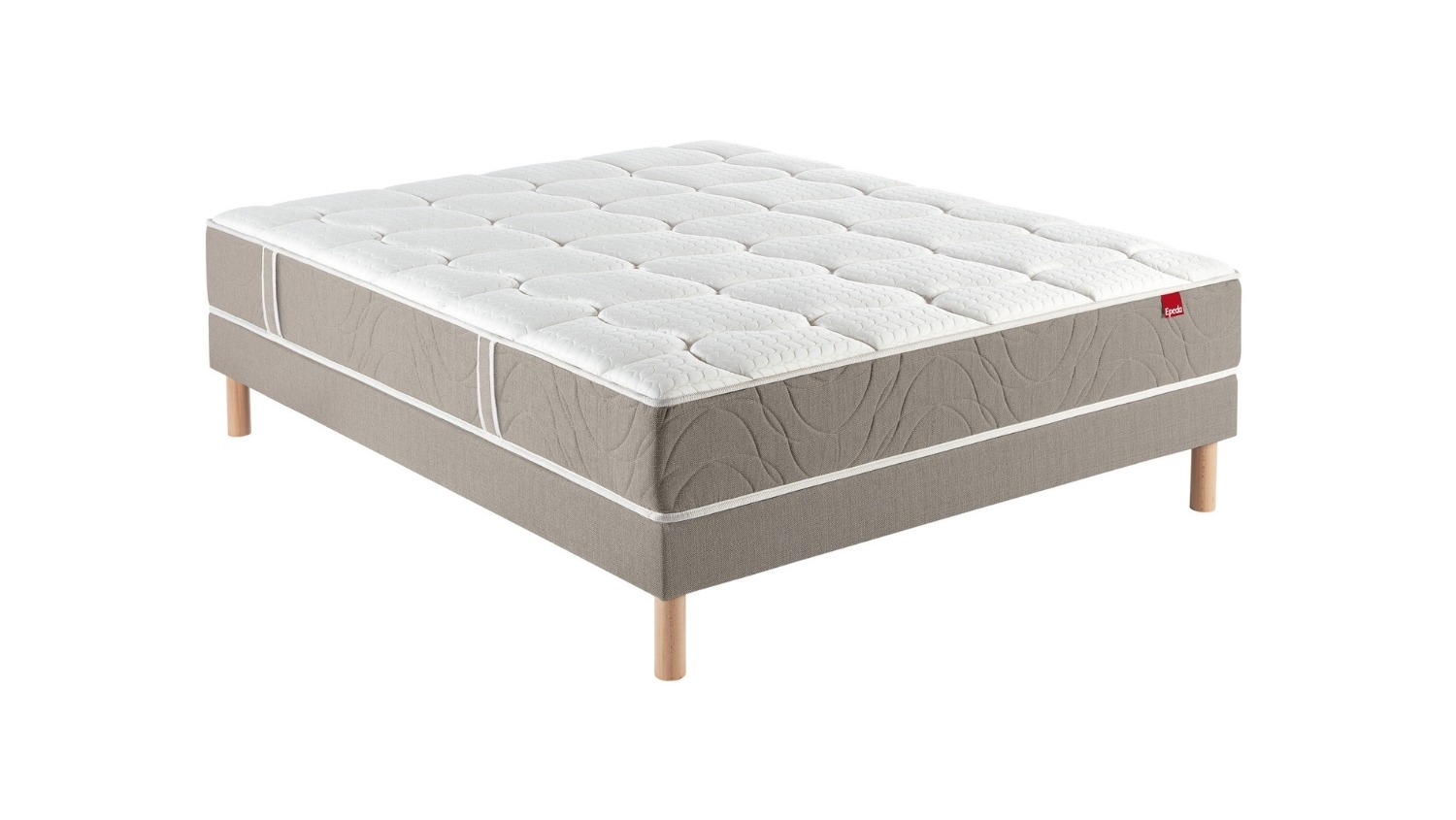 Ensemble Epéda Matelas Atoll – Sommier Tapissier Lattes Recouvertes